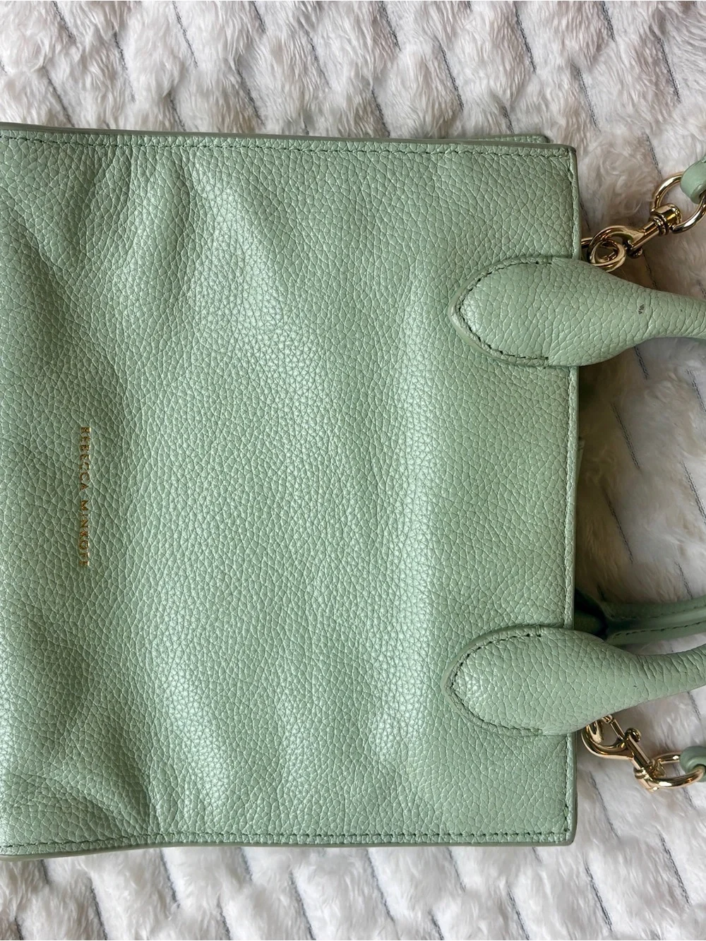 Rebecca Minkoff | Bags | Rebecca Minkoff Light Green Pebbled Leather ...